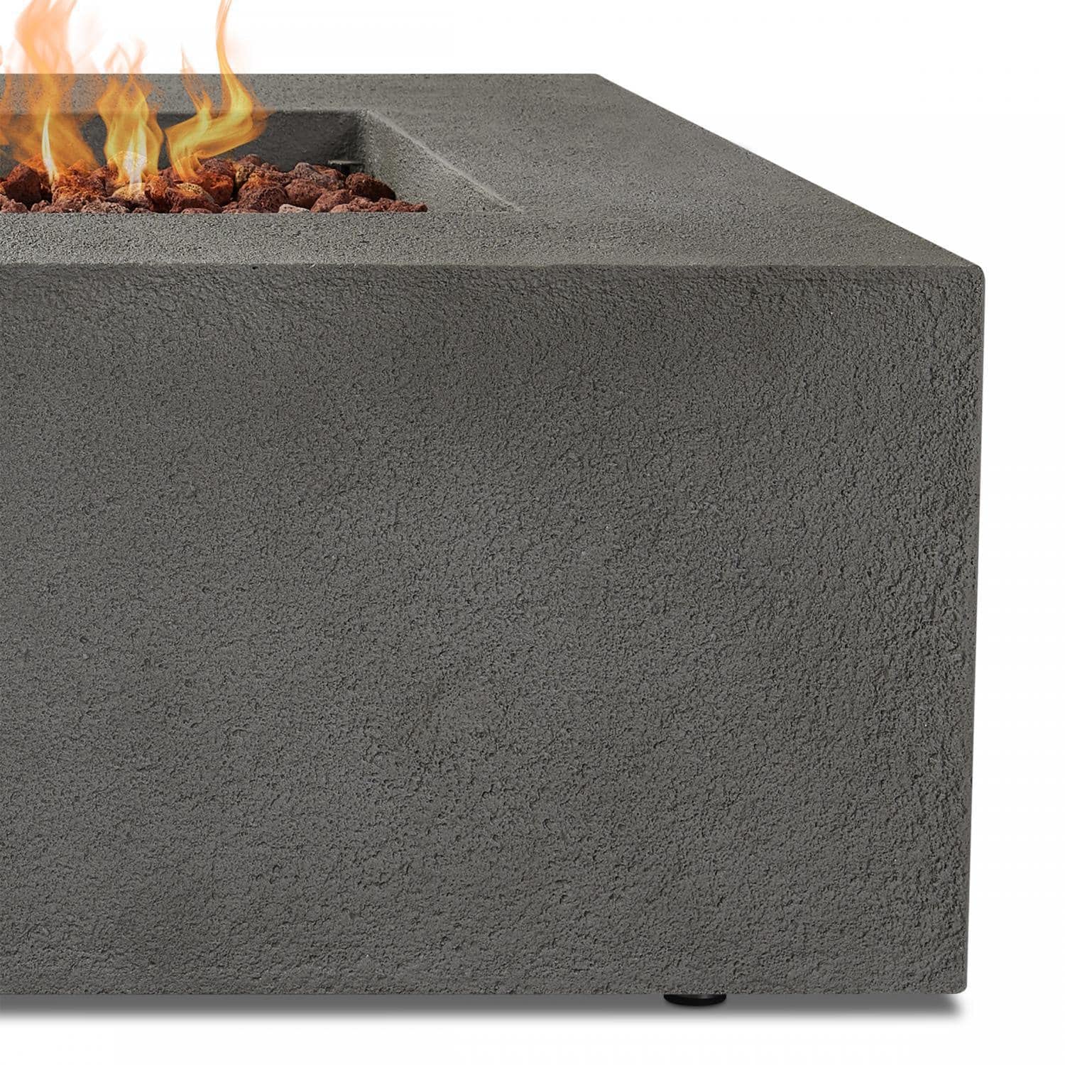 Lakeview Villa Flora 50-Inch Rectangle Natural Gas Fire Pit Table - Glacier Gray - SC-9750NG-GLG