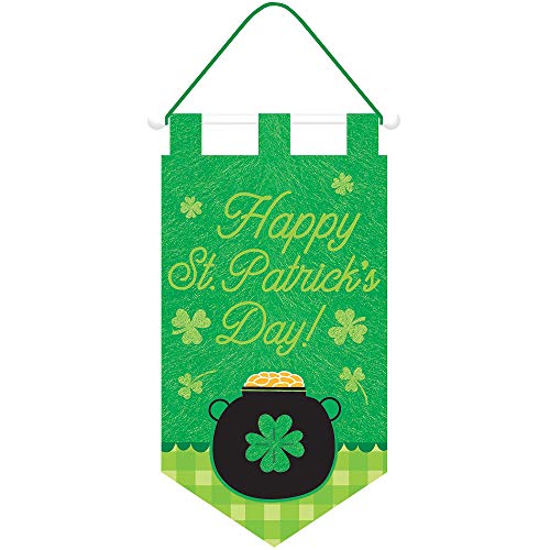 Unique Industries St. Patrick's Day Door Banner-19. 5", 1pc, 19.5", Bright Yellow