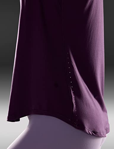 CRZ YOGA Lightweight Racerback Tank Tops for Women High Neck Workout Athletic Running Sleeveless Shirts Deep Crocus Violet3 Medium