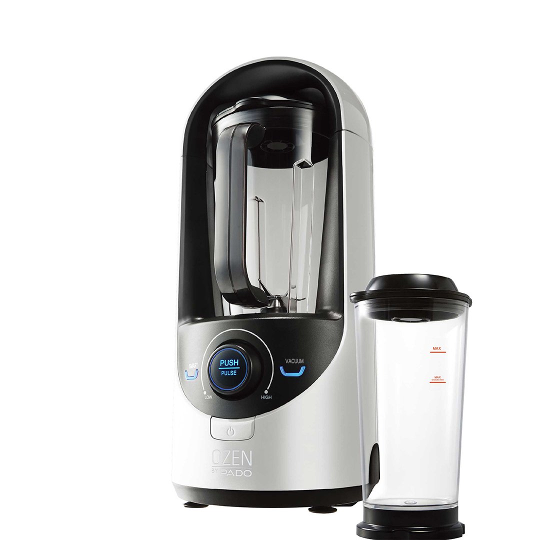 Pado Ozen 310 Vacuum Blender, Countertop Kitchen Blender for Nutrient Rich Blending, Plus Extra Vacuum Storage Container - White