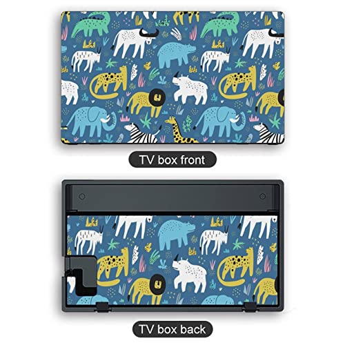 African Animals Cute Sticker Skin Protector Full Print Slim Cover for Switch Console and Switch Lite