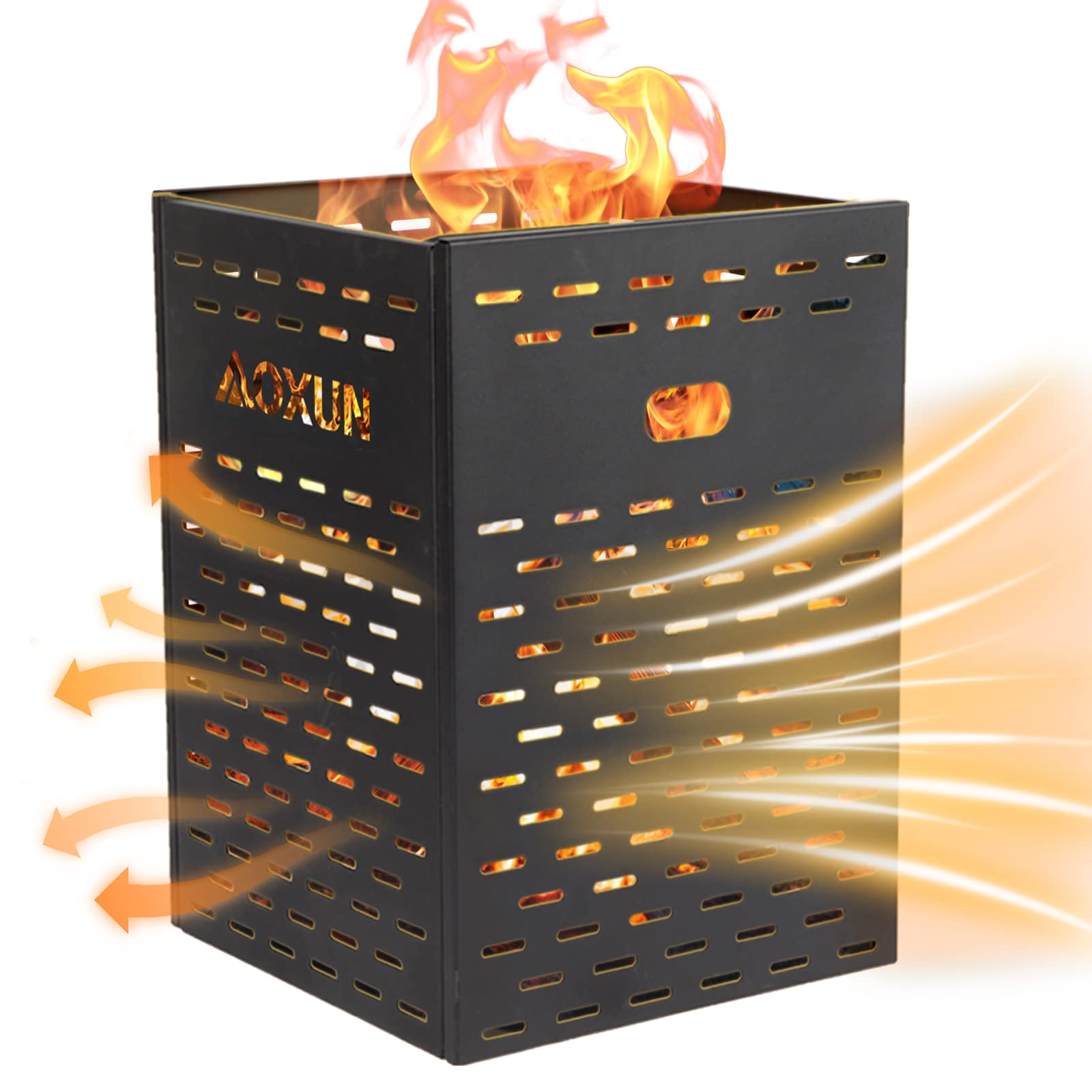 Aoxun Smokeless Fire Pits, 88 in Wood Burning Portable Firepit with Removable Ash Pan