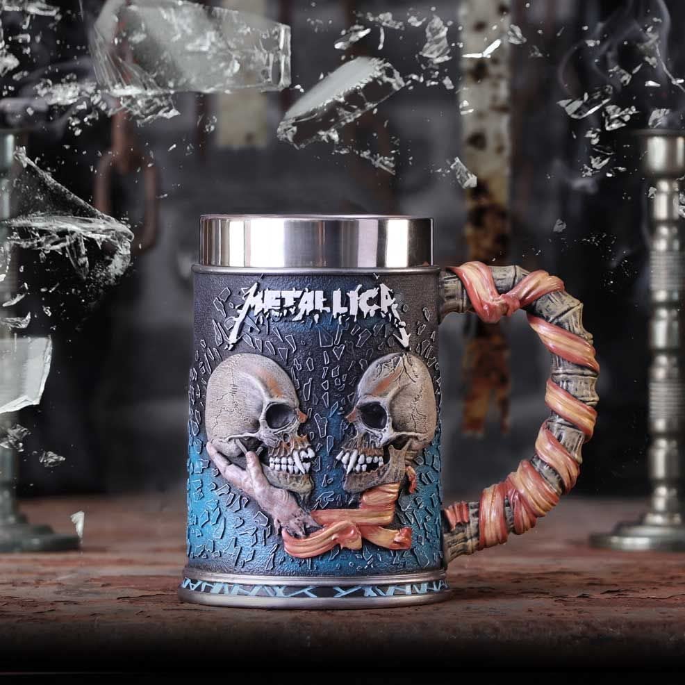 Nemesis Now Metallica Sad But True Tankard 15.5cm, Resin, Blue, Officially Licensed Metallica Merchandise, Inspired by Pushead Artwork, Cast in The Finest Resin, Expertly Hand-Painted