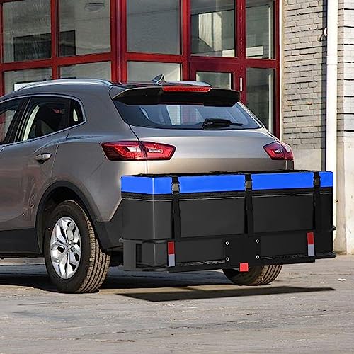 KAIZONPOT Hitch Cargo Carrier Bag Waterproof 16 Cubic Feet 58" x 19" x 24" Cargo Carrier Bag Waterproof Hitch Cargo Boxes with Luggage Lock Storage Bag
