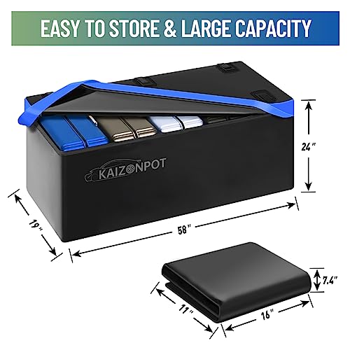 KAIZONPOT Hitch Cargo Carrier Bag Waterproof 16 Cubic Feet 58" x 19" x 24" Cargo Carrier Bag Waterproof Hitch Cargo Boxes with Luggage Lock Storage Bag