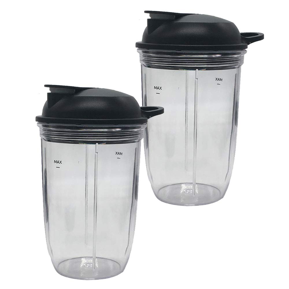 Blender Combo Easy Twist Extractor Blade with 2pcs Juicer personal jar 18oz cup with to go lid,Compatible with NutriBullet Combo Blender 1200W (5, 2 * 18oz cup+2*lid+1*blade)