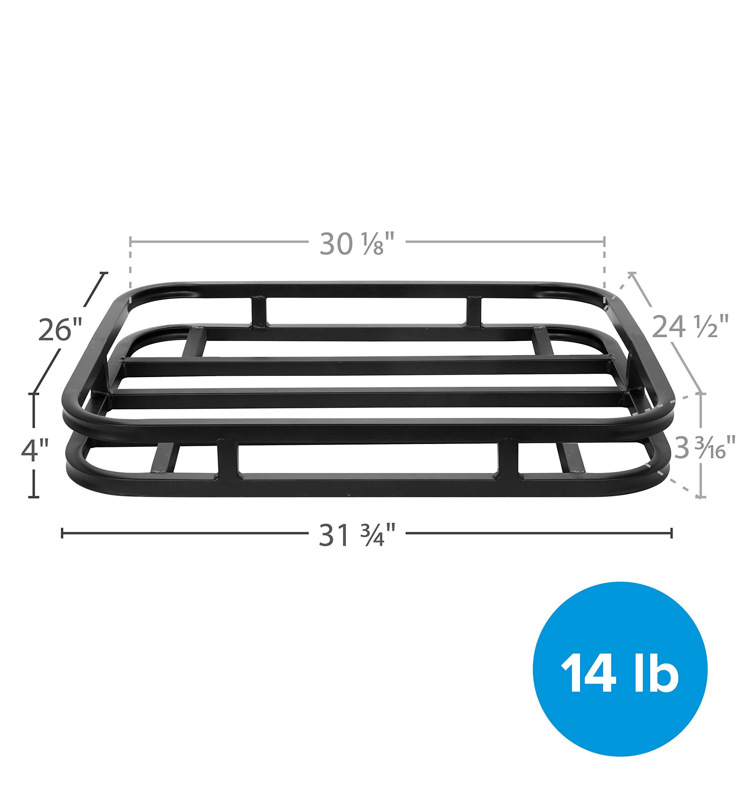 Camco Eaz-Lift RV Bumper Mounted Cargo Carrier - Perfect for Carrying Cargo on The Back of Your RV - Fits 4-inch and 4-1/2-inch Bumpers - Mounting Hardware Included (48470), Black