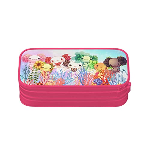 Axolotl Pencil Case Pencil Pouch Pencil Box Pencil Bag Pencil Holder Large Capacity Pen Case Pen Box For Boys Girls Pink One Size