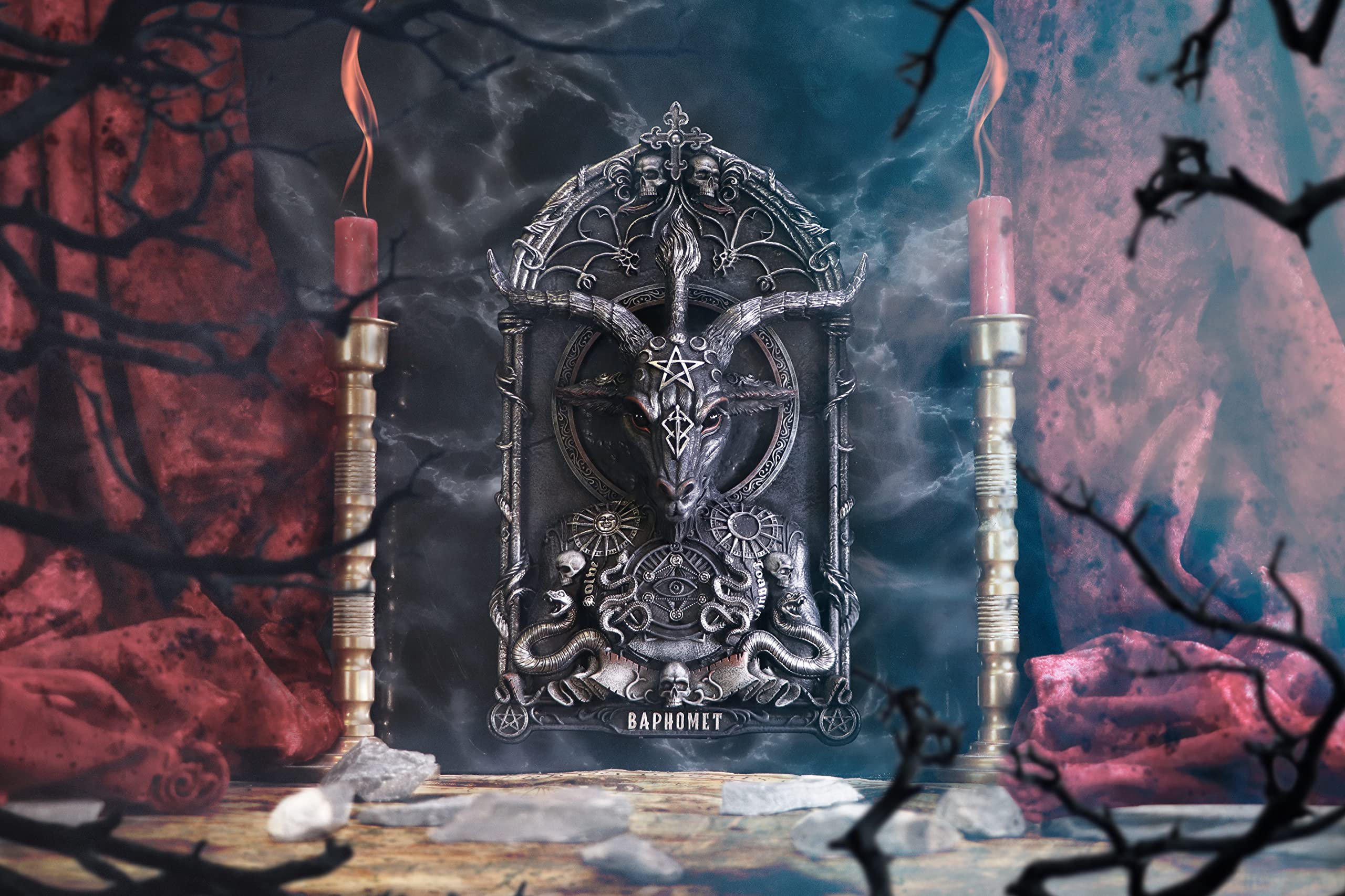 Nemesis Now Baphomet's Invocation Wall Plaque, Black, 30.5cm
