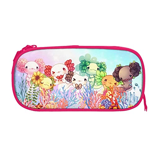 Axolotl Pencil Case Pencil Pouch Pencil Box Pencil Bag Pencil Holder Large Capacity Pen Case Pen Box For Boys Girls Pink One Size