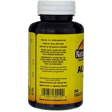 Nature's Blend Alfalfa 250 mg 250 Tabs