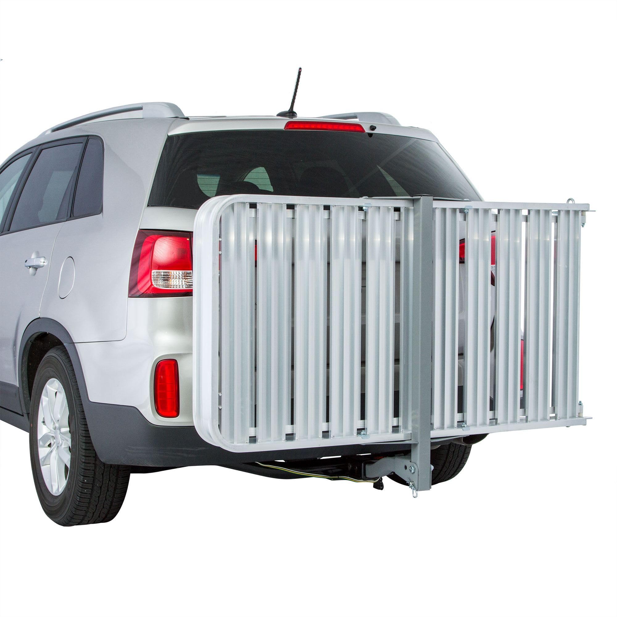 Discount Ramps Elevate Outdoor Premium Aluminum Hitch Cargo Carrier Class III or IV with 58" Long Loading Ramp - 500 lb Capacity
