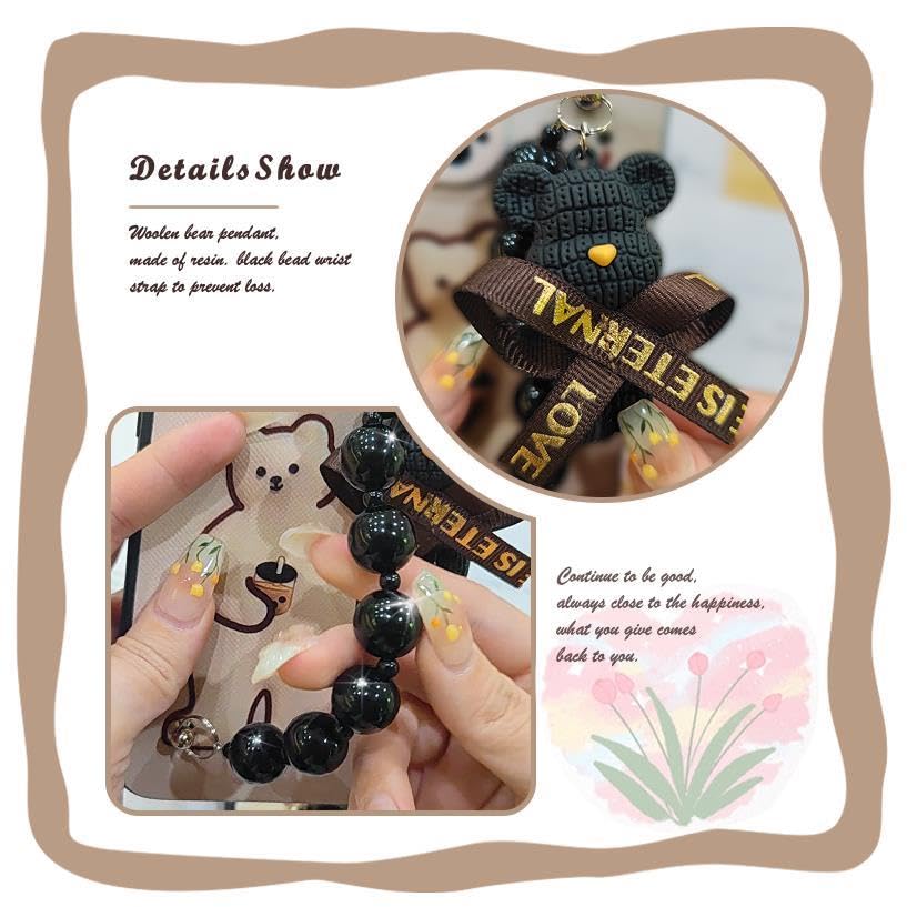 Lulumi-Phone Case for Oppo Reno2, Back Cover Cartoon Black Pearl Pendant Waterproof Simplicity Soft case Skin-Friendly Feel Dirt-Resistant Phone case Cute Protective case Silicone