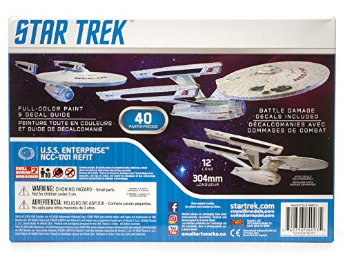 Polar Lights Star Trek U.S.S. Enterprise Refit Wrath of Khan Edition 2T 1:1000 Scale Model Kit