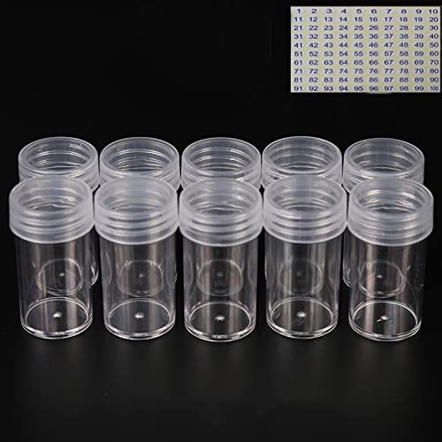 Bulk Diamond Painting Storage Container, 2/10/20/60/90 Transparent Bottles, Bead Storage Organizer for Crystal Bead