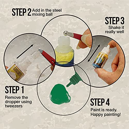 Wargames Delivered The Army Painter Starter Miniature Paint Sets - Acrylic Model Paint Set for Plastic Minis - Miniature Painting Kit - 18 Acrylic Paints, 2 Hobby Paint Brushes, Mixing Balls & Bottles