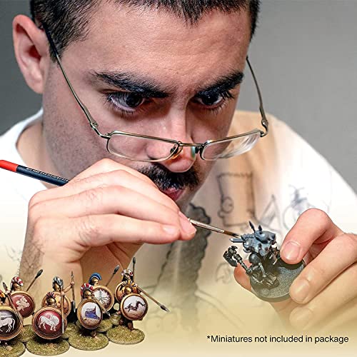 Wargames Delivered The Army Painter Starter Miniature Paint Sets - Acrylic Model Paint Set for Plastic Minis - Miniature Painting Kit - 18 Acrylic Paints, 2 Hobby Paint Brushes, Mixing Balls & Bottles