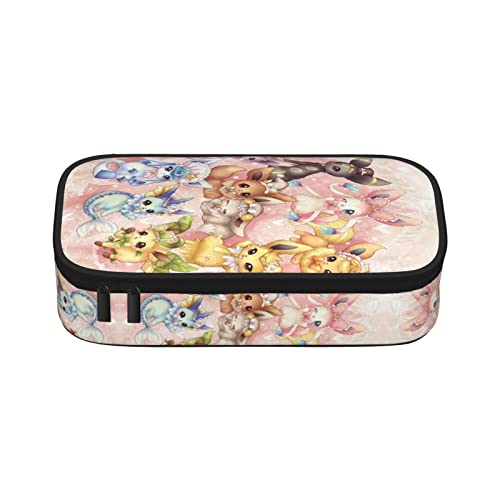 Ee-Vee Pencil Case Big Capacity Pen Bag Stationery Bags Portable Storage Bag Makeup Case for School Office Home, Black