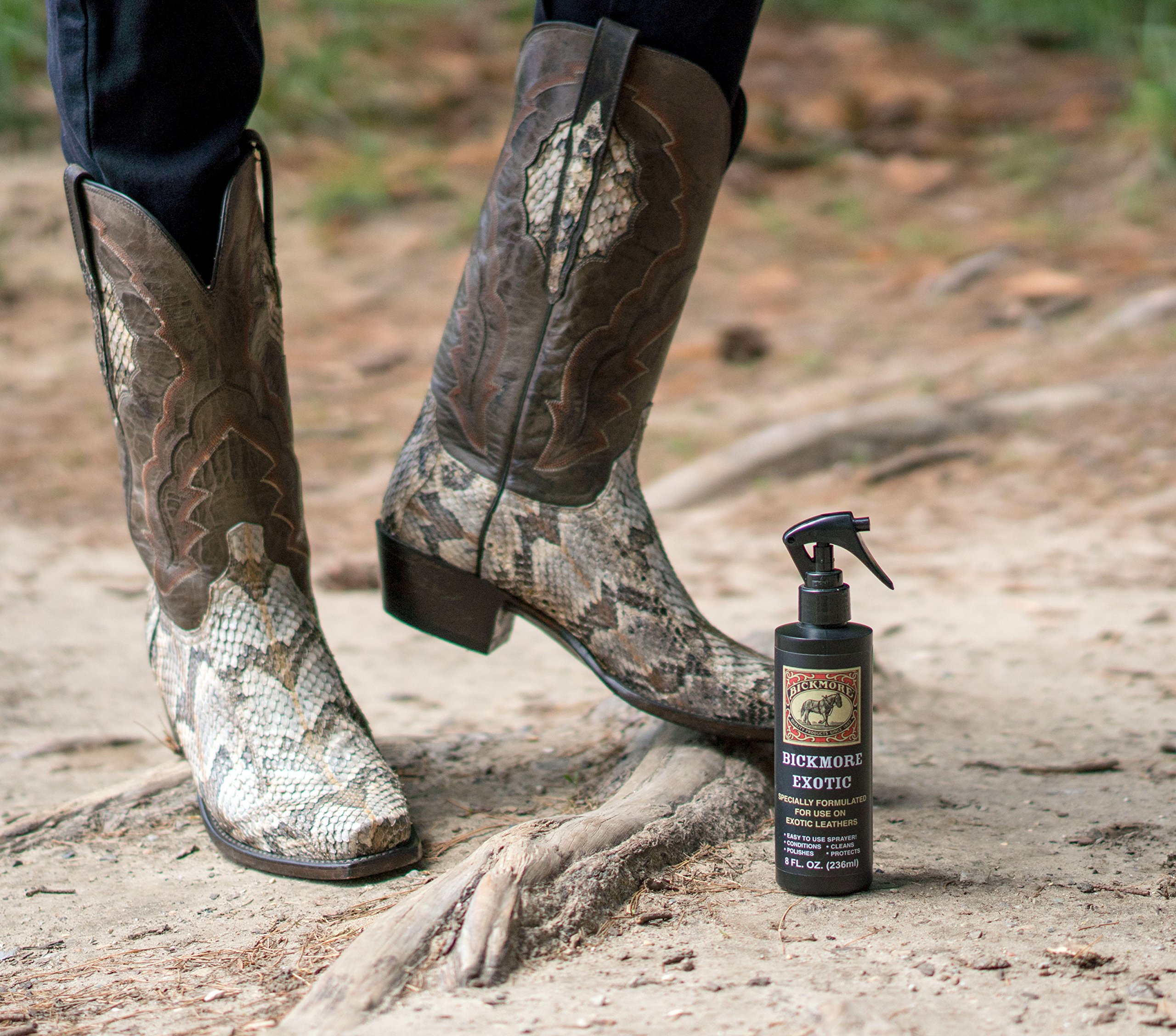 Bickmore Exotic 8oz (2-Pack) - Specially Formulated Leather Spray Used to Clean Condition Polish and Protect Exotic Leathers & Reptile Skins