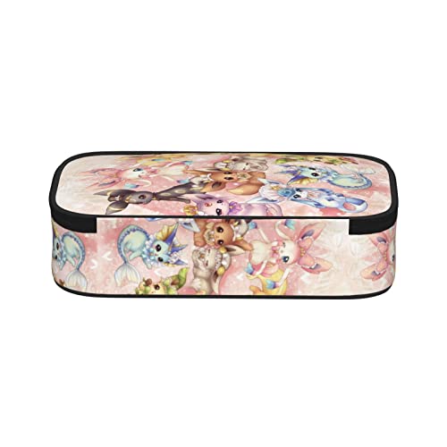 Ee-Vee Pencil Case Big Capacity Pen Bag Stationery Bags Portable Storage Bag Makeup Case for School Office Home, Black
