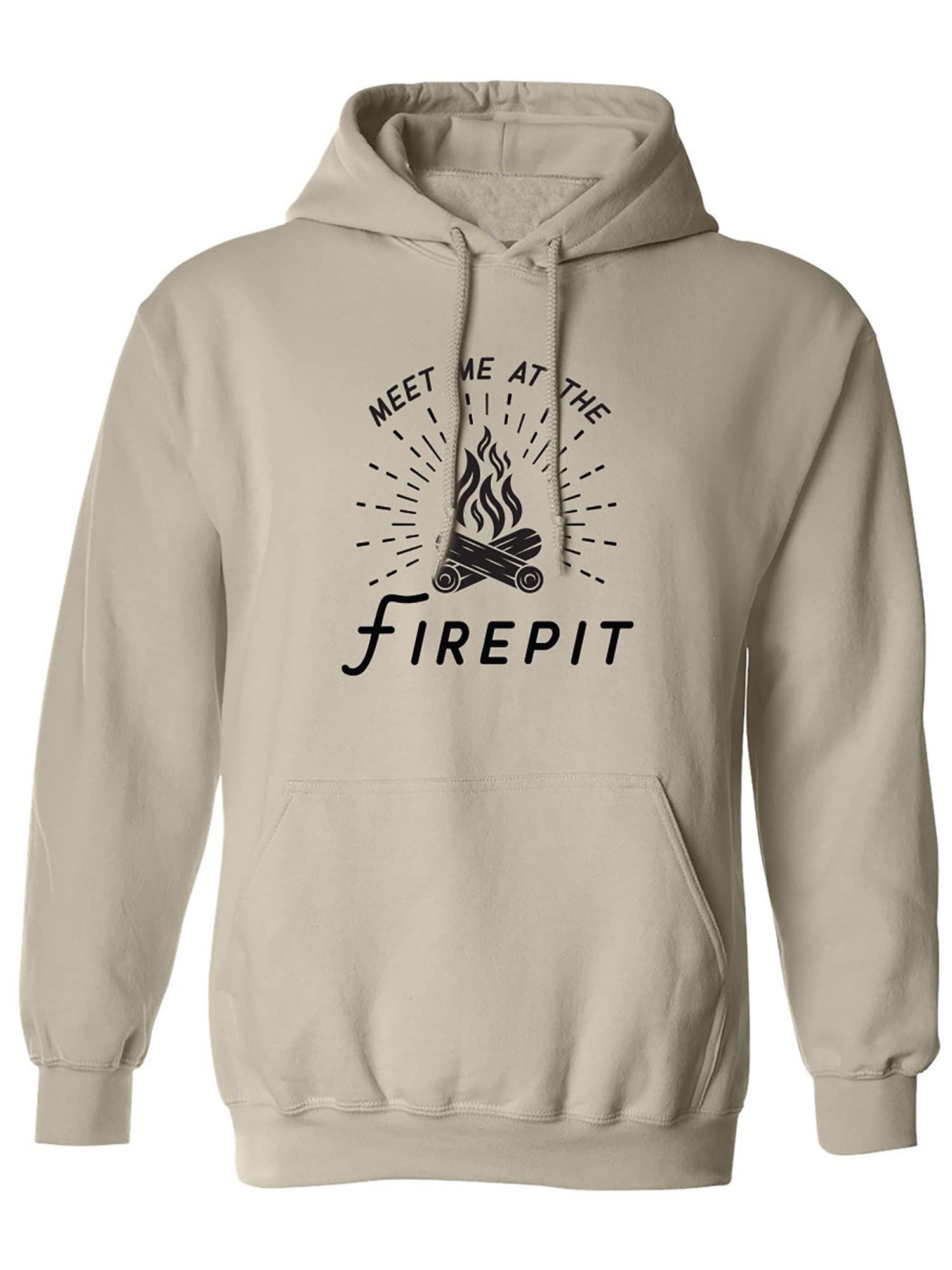 zerogravitee Meet Me At The Firepit Adult Hooded Sweatshirt in Sand - XXX-Large
