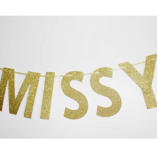 We Will Miss You Gold Glitter Banner for Retirement/Job Change/Graduation/Moving Away/Office Work/Farewell Party Sign Decorations