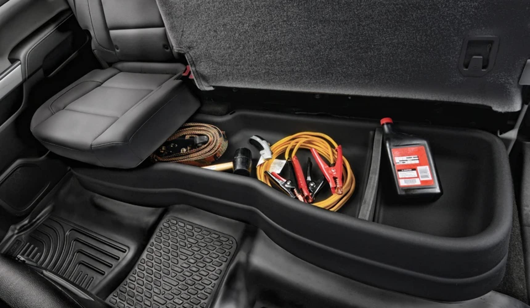 Husky Liners Gearbox - Under Seat Storage Box | Fits 2015-2024 Ford F-150, 17-23 F-250, F-350 Ext/SuperCab - Black, 1 Pc. | 09291