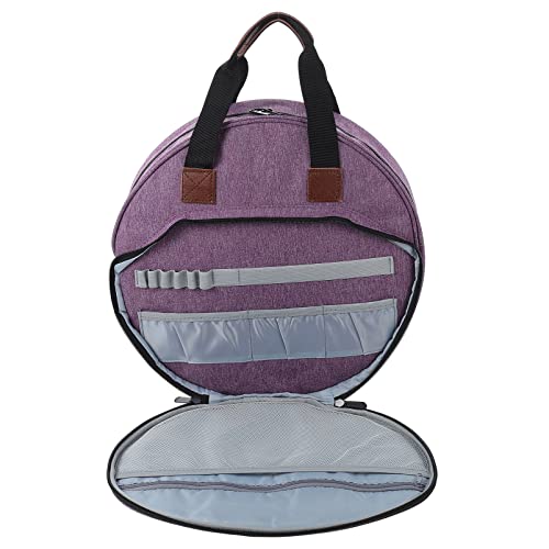Embroidery Storage Carrying Bag Case: Portable Sewing Hoops Bag Cross Stitch Tools Kits Supplies for Embroidery Project Crochet Hooks Needles Yarns