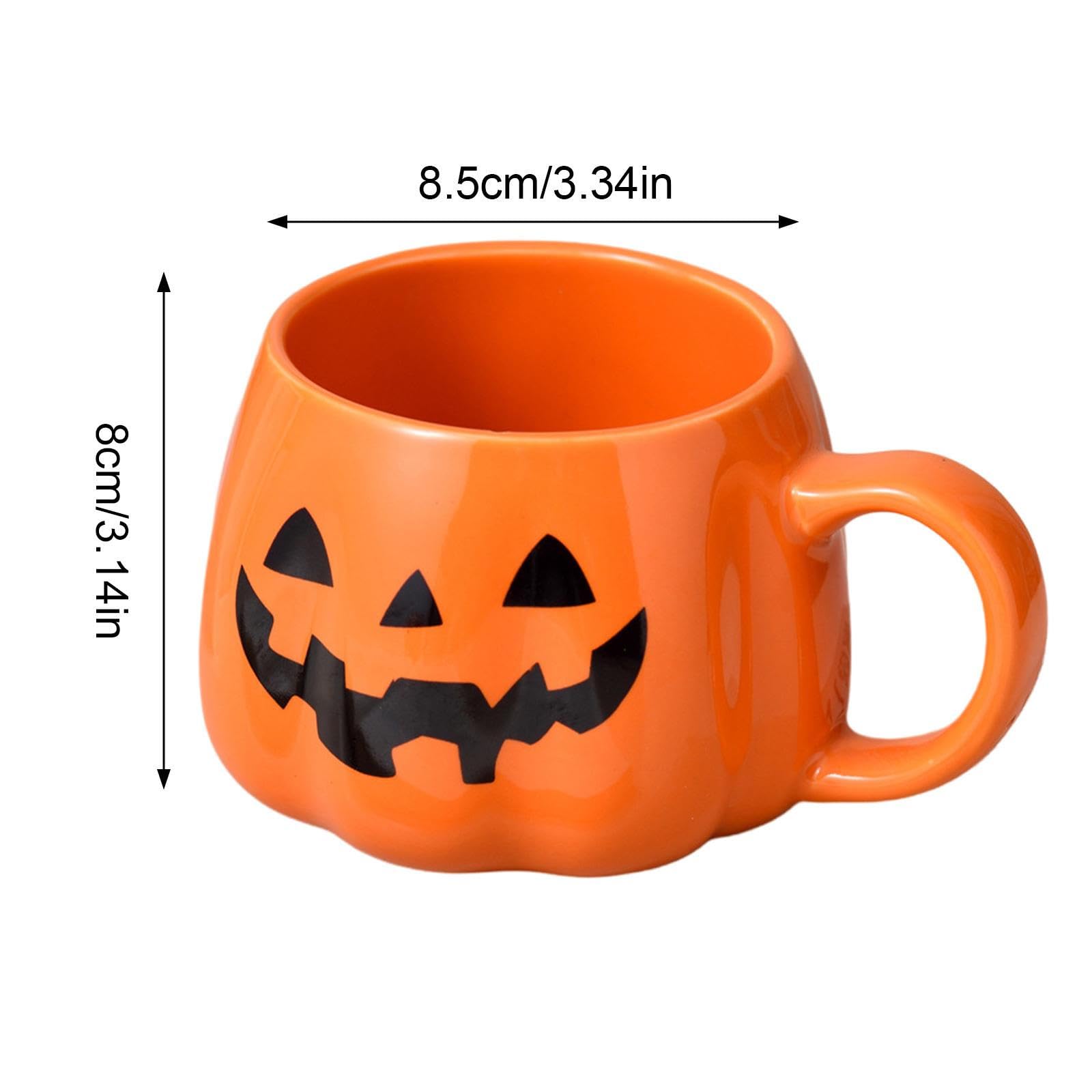 SPEESY Halloween Coffee Mug Pumpkin Coffee Cups Cute Fall Pumpkin Coffee Mug Halloween Coffee Cups Gifts for Women Men