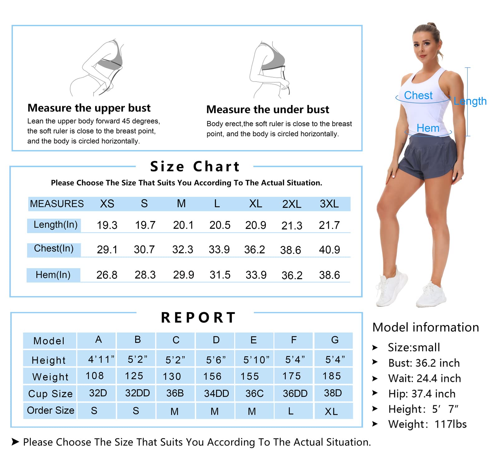 Women’s Racerback Workout Tank Tops with Built in Bra Sleeveless Running Yoga Shirts Slim Fit (Small, Black)