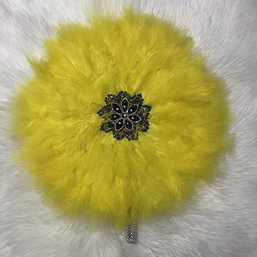 African Feather Fan African Custom Wedding Feather Hand Fan for Wedding Bride Hand Held Photo Props Art Craft Wedding Party Decoration Party Favors-Feather Fan for Bride