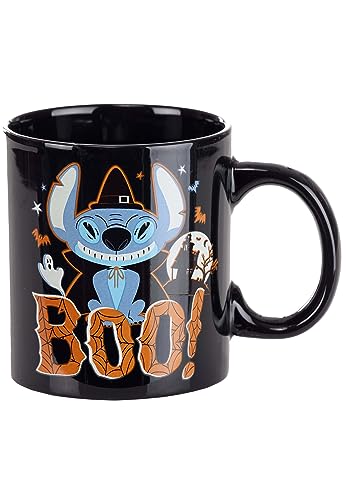 Silver Buffalo Lilo and Stitch Boo Halloween 20oz Ceramic Mug for Adults Standard