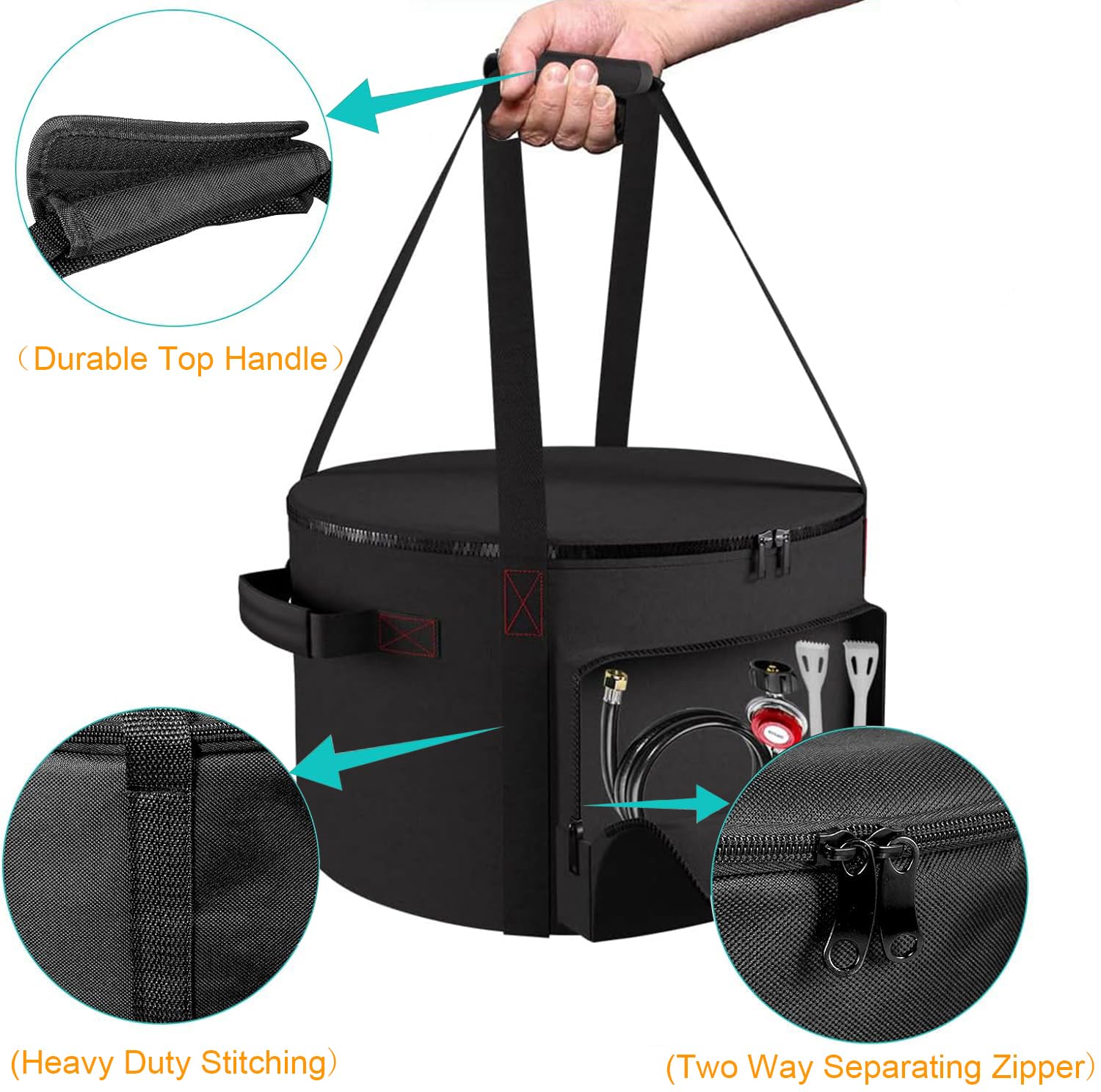Carry Bag Fits for EAST OAK Fire Pit Smokeless 21'' Firepits, Carrying Bag for Portable Outdoor Bonfire Fire Pit Water-Resistant 21 Inch, Fit for 21'' Fireplaces for Outside