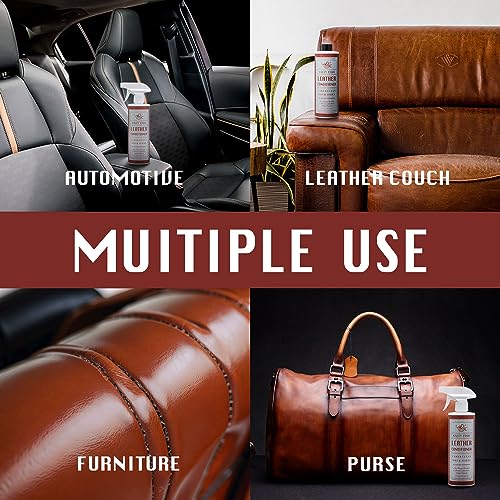 SALTY FISH Leather Conditioner Cleaner for Couch Furniture, All-Natural Leather Care Kit for Leather Couch,Car Seat,Apparel,Boot,Shoe,Accessories (16 Fl Oz)