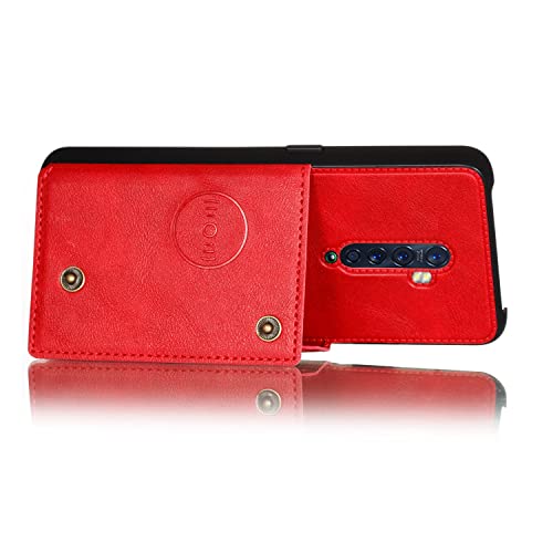 Protective Flip Cases Wallet Case Compatible with Oppo Reno 2, Leather Case with Card Holder, Double Magnetic Clasp and Durable Shockproof Cover Compatible with Oppo Reno2,Magnetic Phone Case Compatib