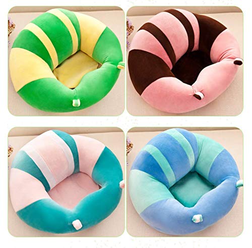 Baby Support Seat Sofa Plush Soft Animal Shaped Baby Learning to Sit Chair Keep Sitting Posture Comfortable Infant Sitting Chair for 4 Months up Baby (Blue)
