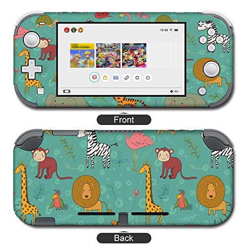 Africa Animals Pattern Cute Sticker Skin Protector Full Print Slim Cover for Switch Console and Switch Lite