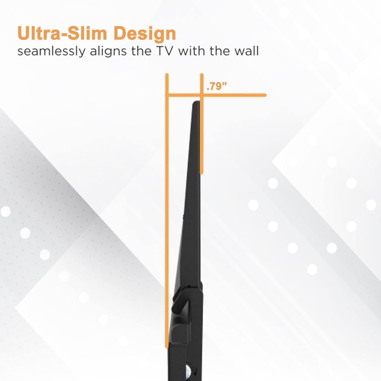 Ultra Slim Tilt TV Wall Mount Bracket for LG - 83" Class C3 Series OLED 4K UHD Smart webOS TV - OLED83C3PUA - Low Profile 1.7" from Wall, 12° Tilt Angle, Easy Install