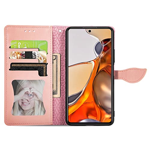 YukeTop Case for Oppo Reno2 Z, PU Leather Flip Folio Wallet Cover, with Card Slots, Case Cover for Oppo Reno2 Z.(Pink)
