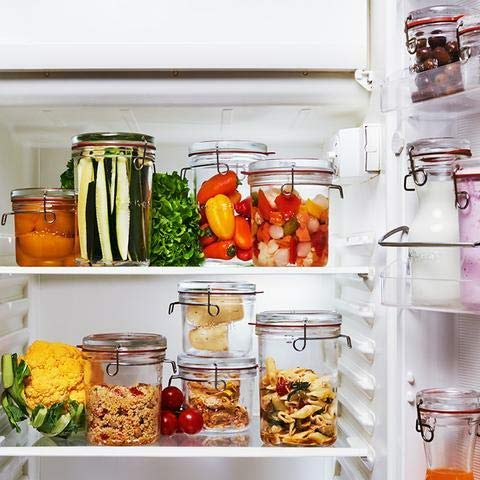 Luigi Bormioli Lock-Eat Frigo Jars, 3 piece set S/M/L, Clear