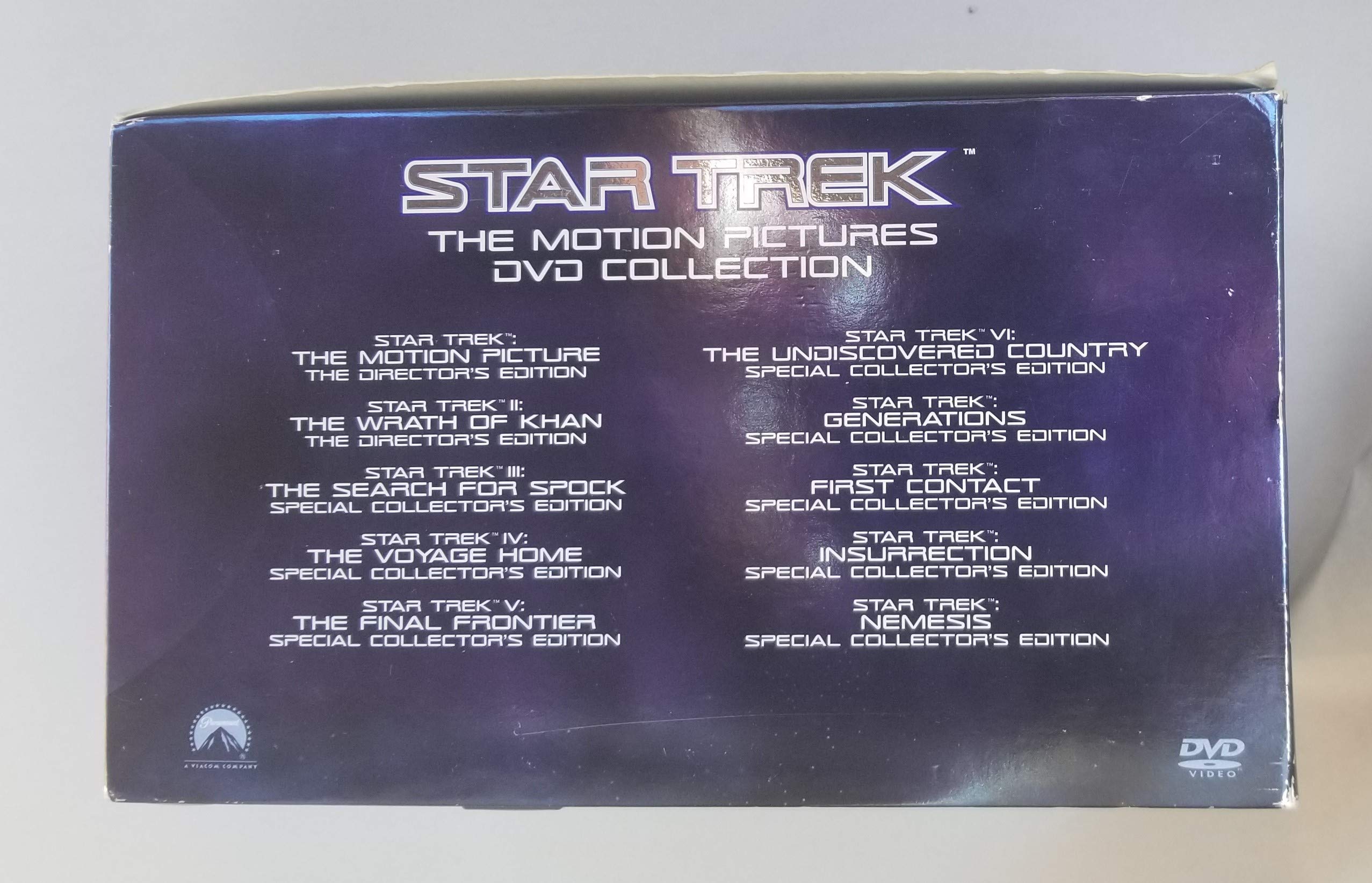 Star Trek: The Motion Pictures Collection (Motion Picture/ Wrath of Khan/ Search for Spock/ Voyage Home/ Final Frontier/ Undiscovered Country/ Generations/ First Contact/ Insurrection/ Nemesis)