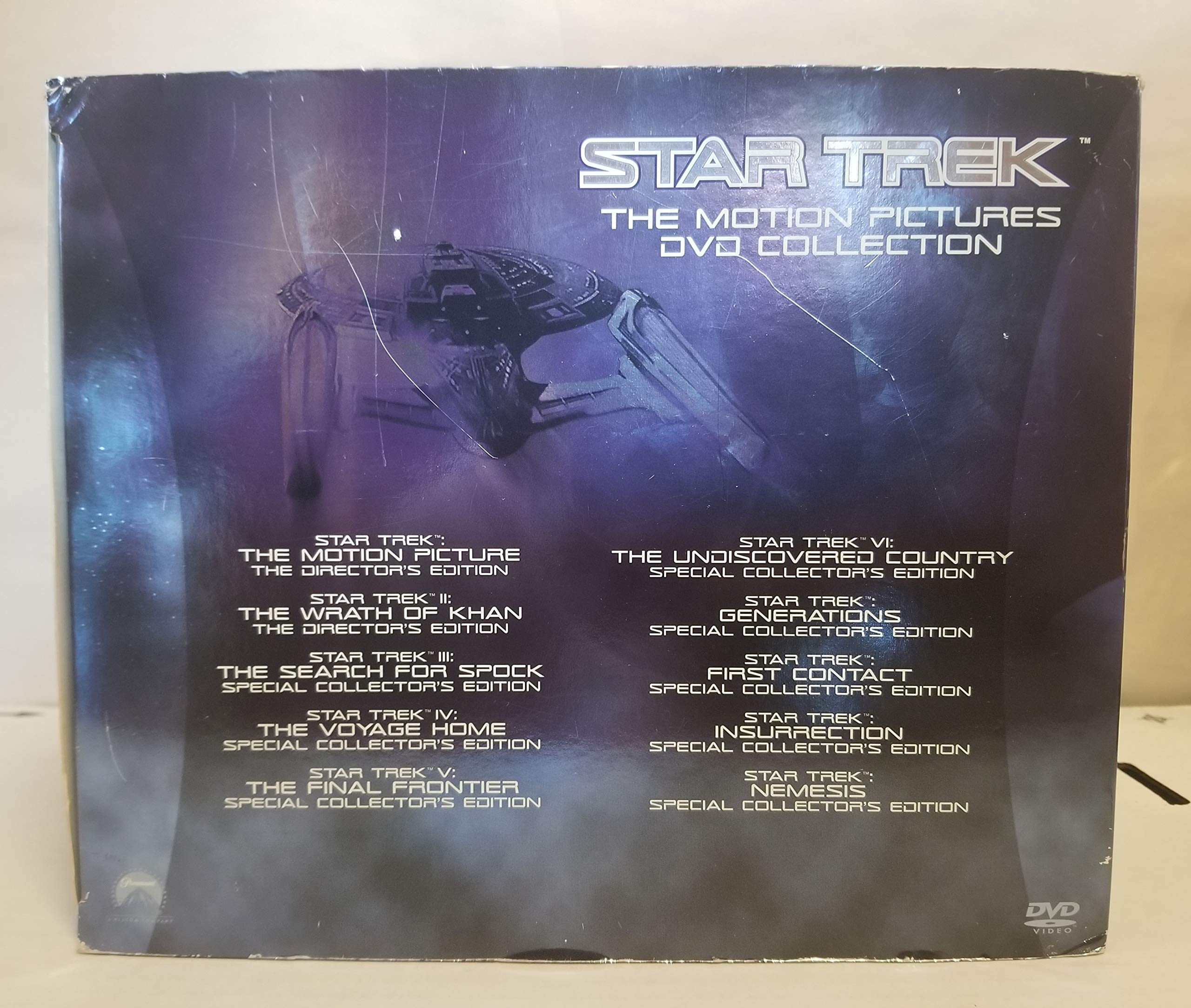 Star Trek: The Motion Pictures Collection (Motion Picture/ Wrath of Khan/ Search for Spock/ Voyage Home/ Final Frontier/ Undiscovered Country/ Generations/ First Contact/ Insurrection/ Nemesis)
