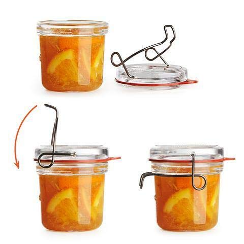 Luigi Bormioli Lock-Eat Frigo Jars, 3 piece set S/M/L, Clear