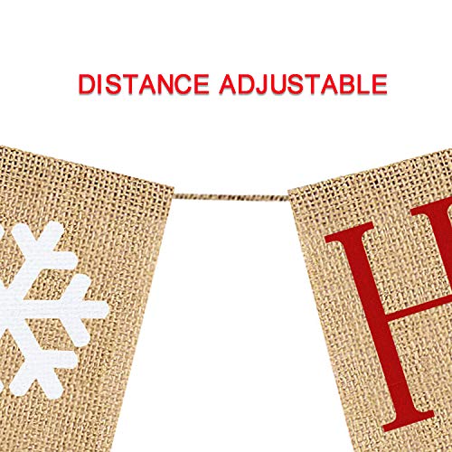 Happy Holidays Banner Burlap | Christmas Banner BurlapĀ | Christmas Decorations| Holiday Decorations| Perfect for Home Yard Indoor Outdoor Mantel Fireplace Hanging Decor