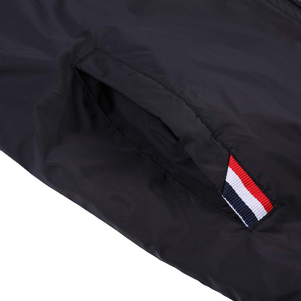 Jingle Bongala Boys Girls Lightweight Breathable Raincoat Waterproof Hooded Rain Jacket Windbreaker Easy to Fold-Black-150