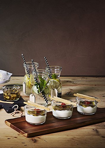 Luigi Bormioli Lock Eat Canning, Preserving & Serving Food Jar, 6.75 oz