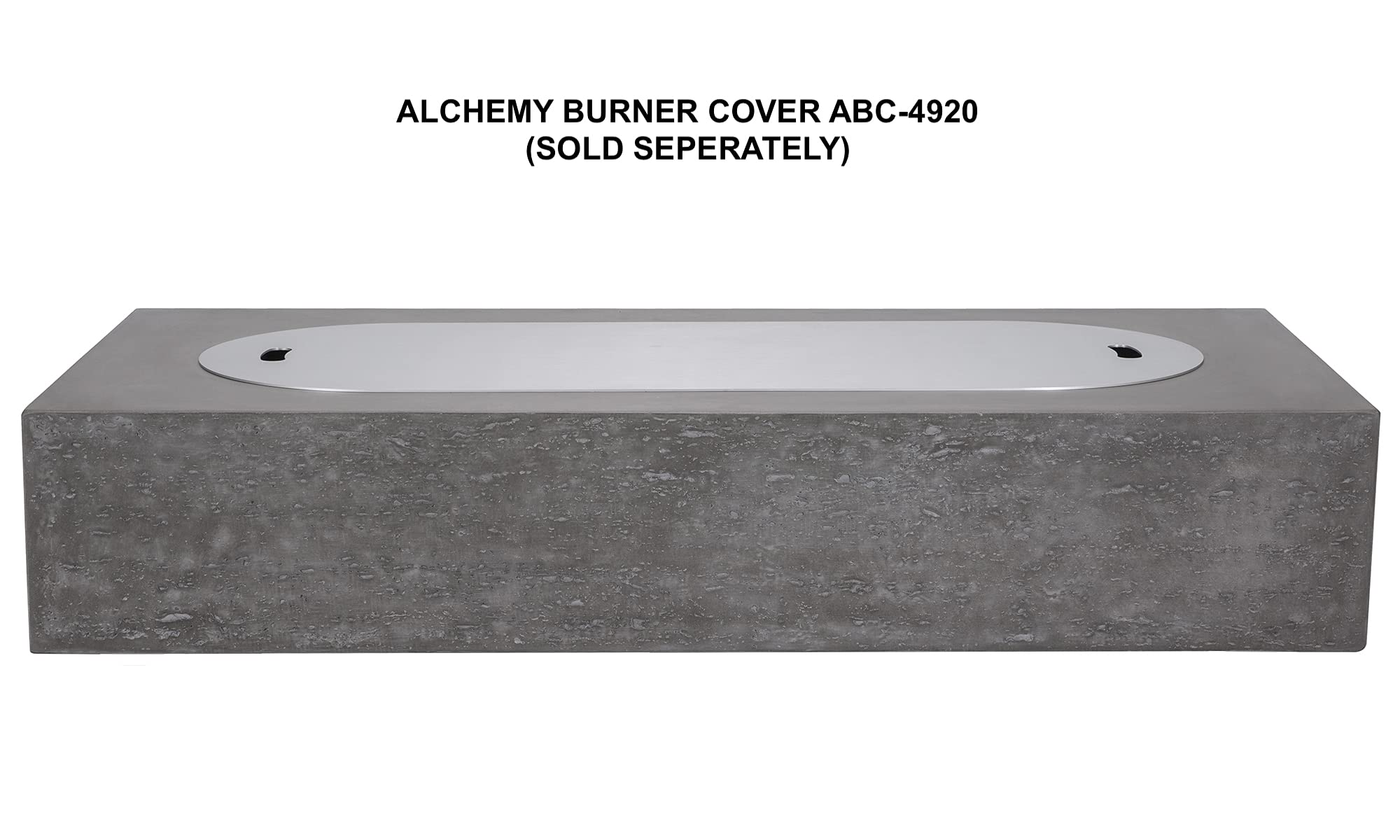 Pyromania Alchemy Outdoor Concrete Fire Pit Table, 60 x 30 Inches - Natural Gas Model in Slate Gray Color