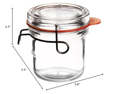 Luigi Bormioli Lock Eat Canning, Preserving & Serving Food Jar, 6.75 oz