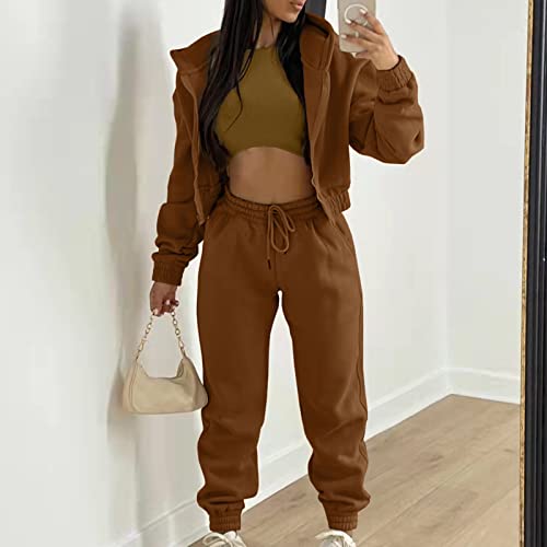 womens athletic sets linen two piece set skirt plus size winter jacket tracksuit jogging sweat suits matching chamarras para mujer para el frio slouchy loungewear set two piece sets for women fall