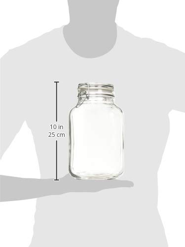 Bormioli Rocco Rocco Fido Clear Jar, 33-3/4-Ounce, 3 Liter